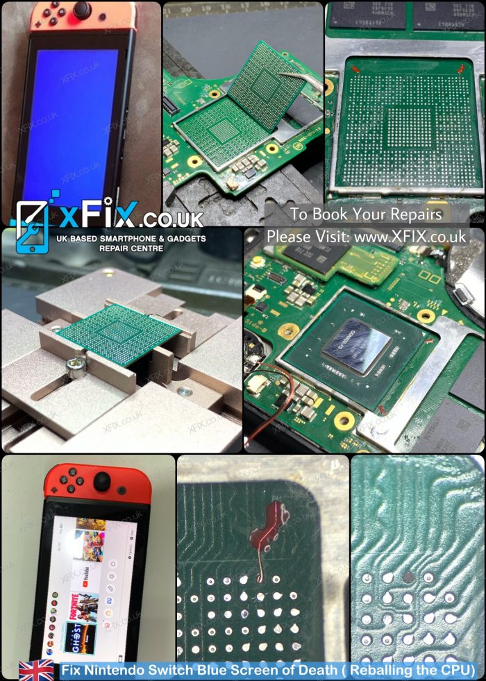 Fix Nintendo Switch Blue Screen of Death (Reballing Nvidia Tegra) - xFix