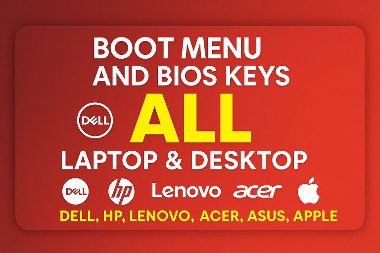 All Laptop & Desktop Boot Menu and BIOS Keys (Complete Guide: Dell, HP ...